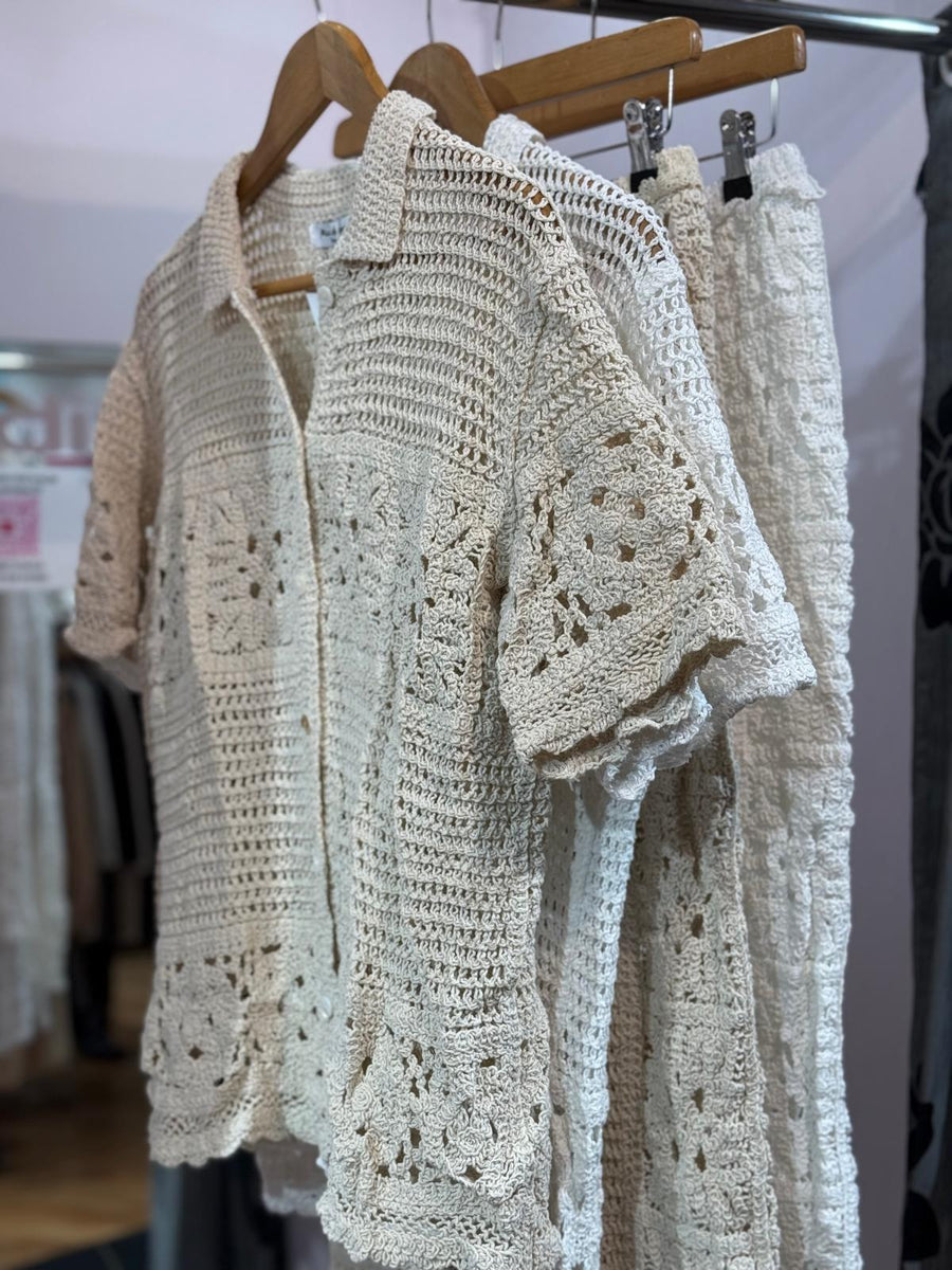 Serene Panel Crochet Suit – Dizzy Fashions